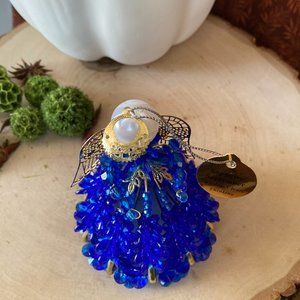 Hand Crafted | Holiday | Nwt Hand Beaded Sapphire September Birthstone ...